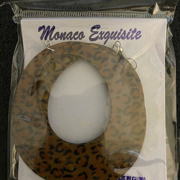Jewelry | Lovely Leopard Print Fish Hook Round Earrings | Poshmark